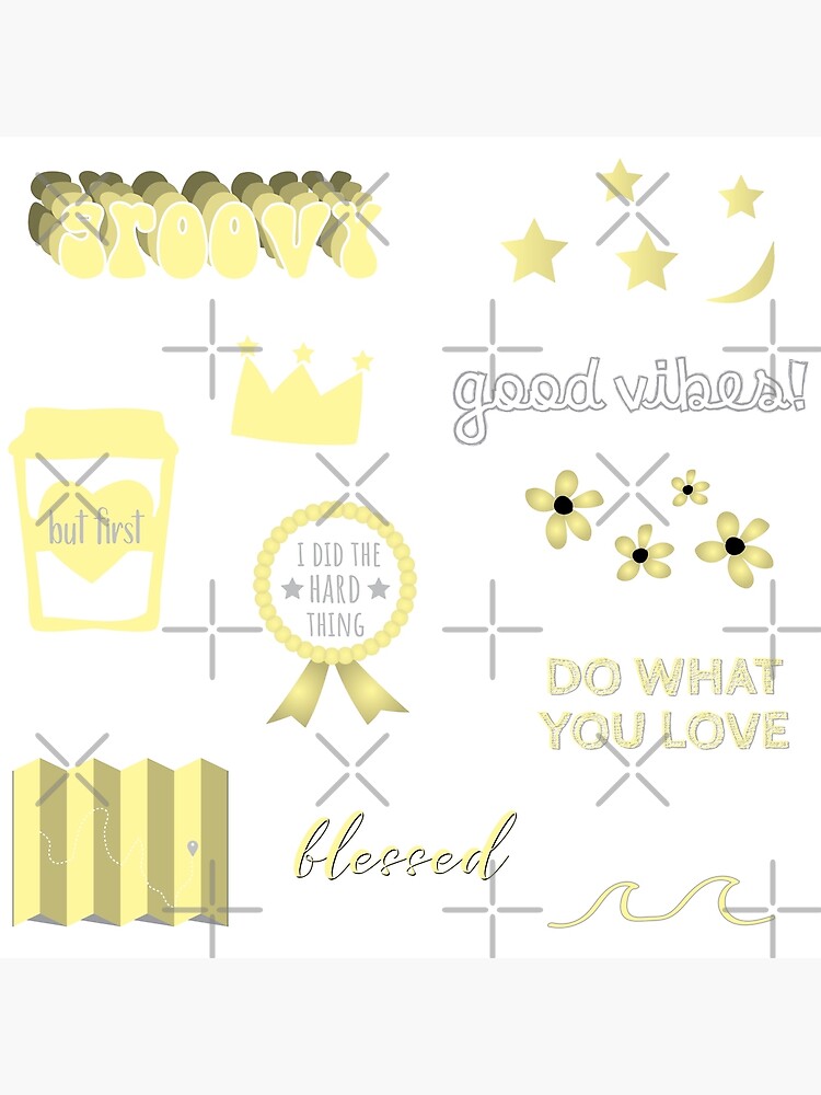 "Light Yellow Sticker Pack" Poster for Sale by The-Goods | Redbubble