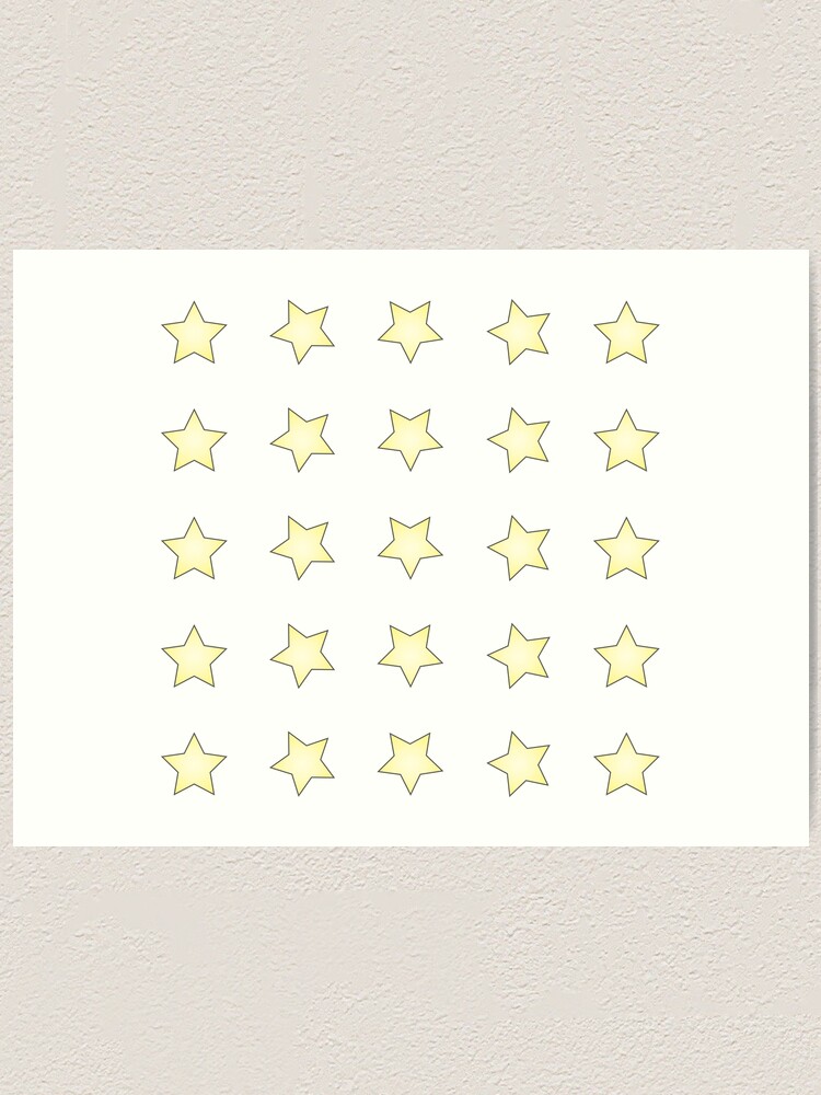 "Light Yellow Pastel Star Sticker Pack" Art Print by The-Goods | Redbubble