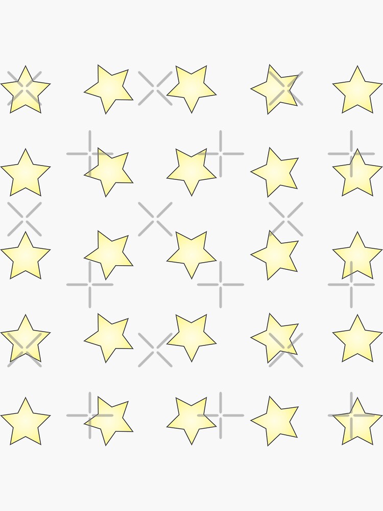 "Light Yellow Pastel Star Sticker Pack" Sticker for Sale by The-Goods ...