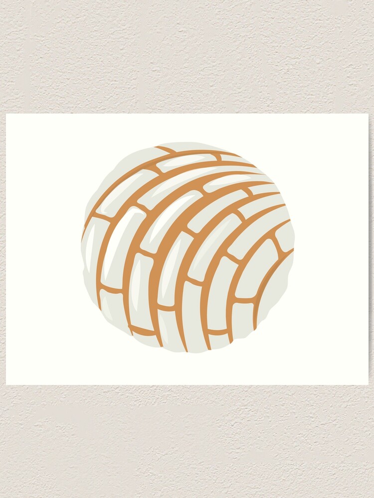 "White Concha Mexican Pan Dulce" Art Print for Sale by lamonarcallc ...