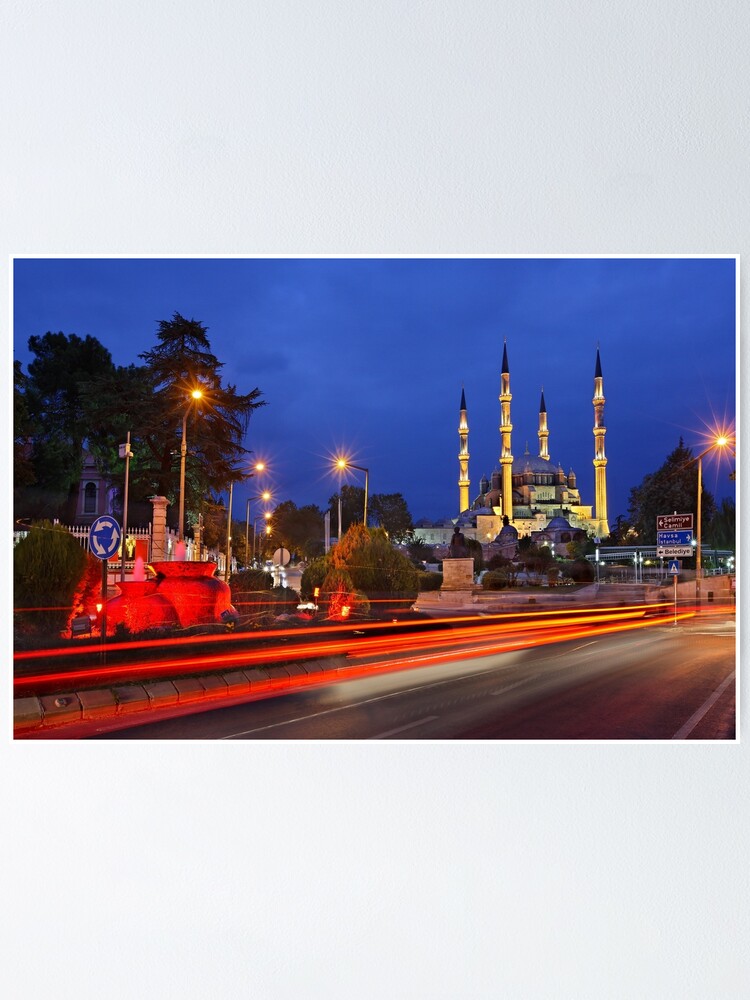 "Light trails to Mimar Sinan's masterpiece" Poster for Sale by ...
