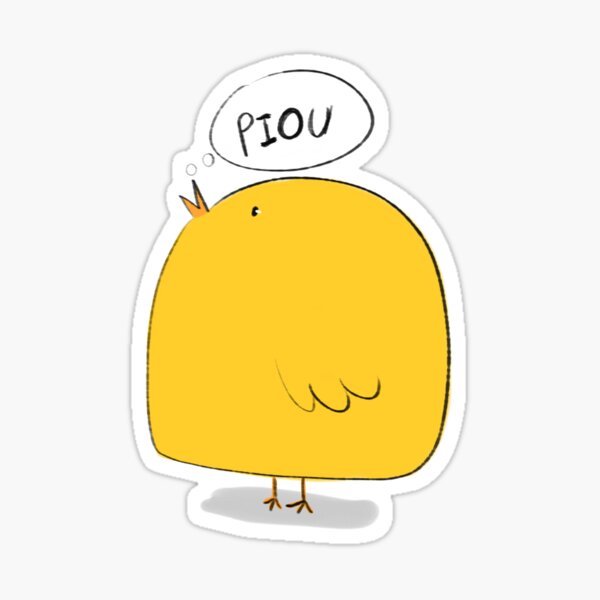 "Birds goes piou" Sticker for Sale by BlockBusterProd | Redbubble