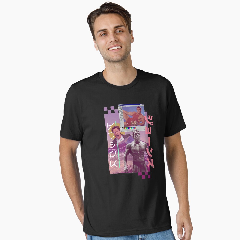 "Arnold Schwarzenegger 80s Vaporware Meme Aesthetic Retro " Poster for ...