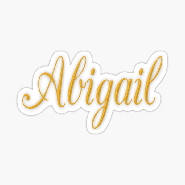 "Abigail/ Female Cute Names" Sticker for Sale by Dinos2473 | Redbubble