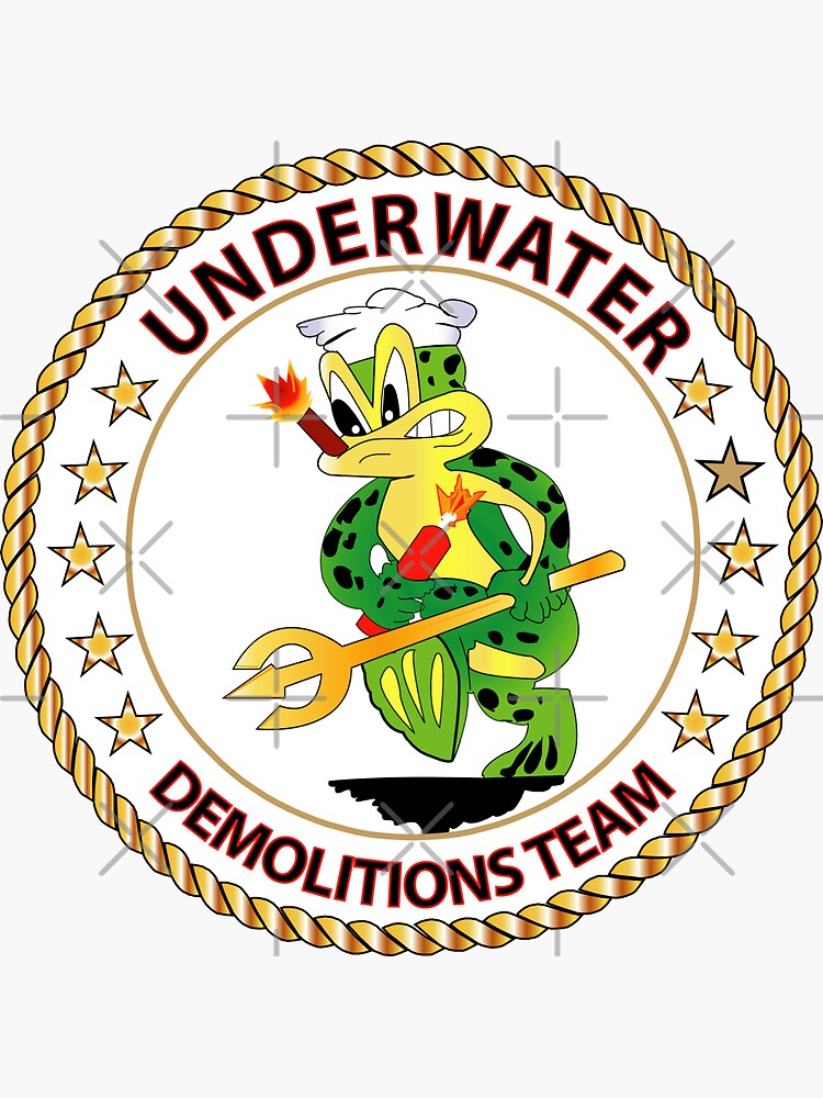 "USN - Underwater Demolitions Team" Sticker by twix123844 | Redbubble