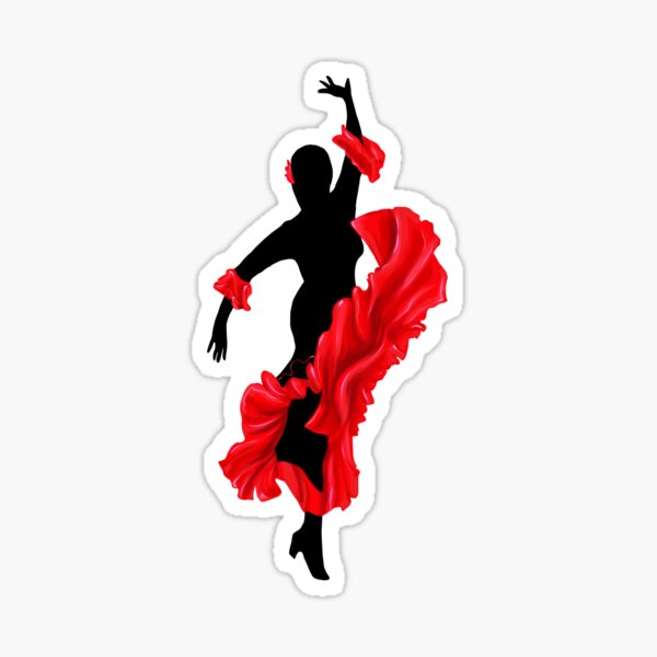 "Flamenco dancer" Sticker for Sale by Shadowmeere | Redbubble
