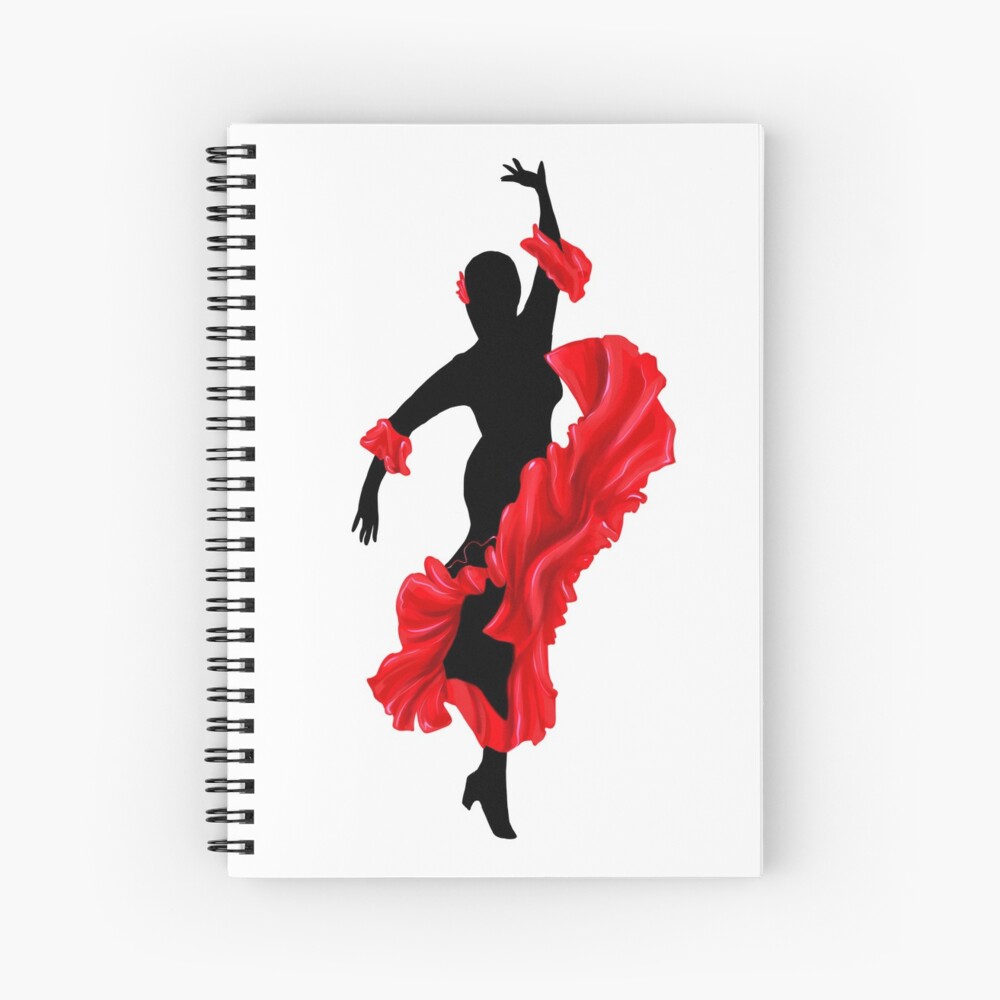 "Flamenco dancer" Spiral Notebook for Sale by Shadowmeere | Redbubble