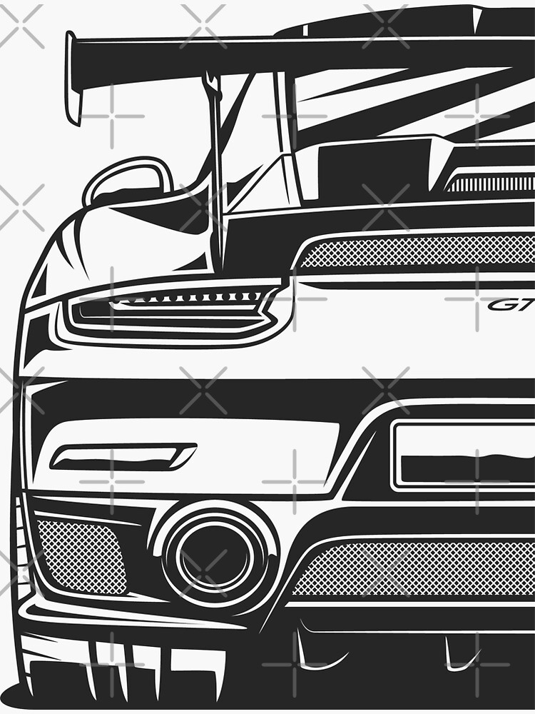 "GT2 RS 991 Fragment Rear" Sticker by OlegMarkaryan | Redbubble