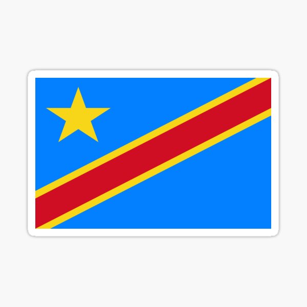 "Congo flag" Sticker by pradapapac | Redbubble