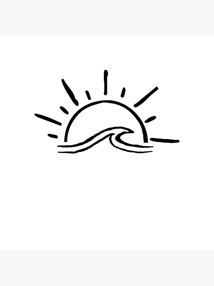"sun and wave" Art Print for Sale by kxmmieeee | Redbubble