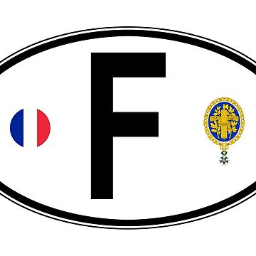 "France Oval Country Code Decal" Sticker for Sale by rogue-design ...