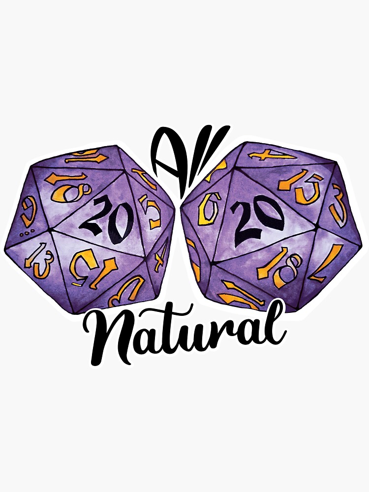 "Purple-Dungeons&Dragons All Natural" Sticker for Sale by crouch9x ...
