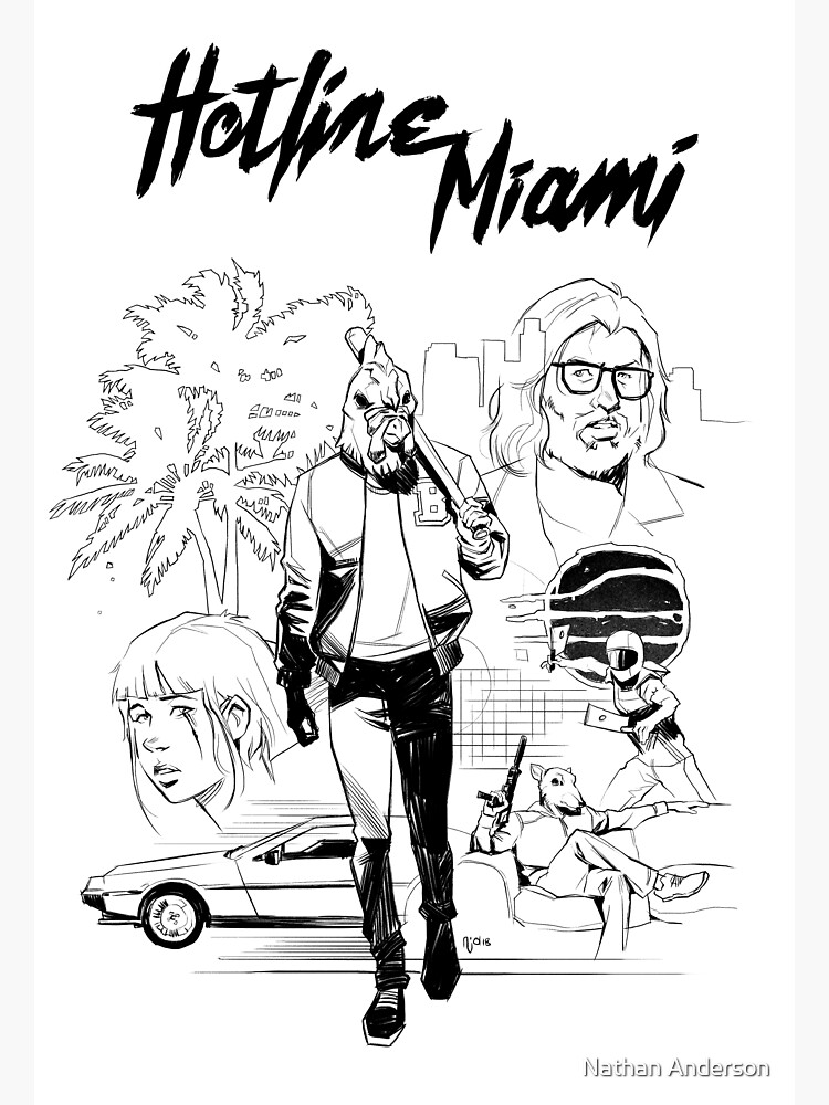 "Hotline Miami" Sticker by deimos-remus | Redbubble