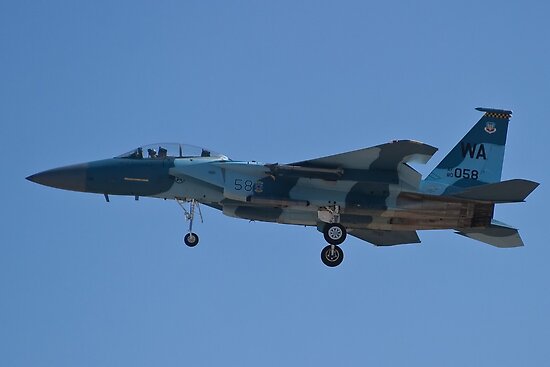 "Blue camo F-15 Strike Eagle" by Henry Plumley | Redbubble