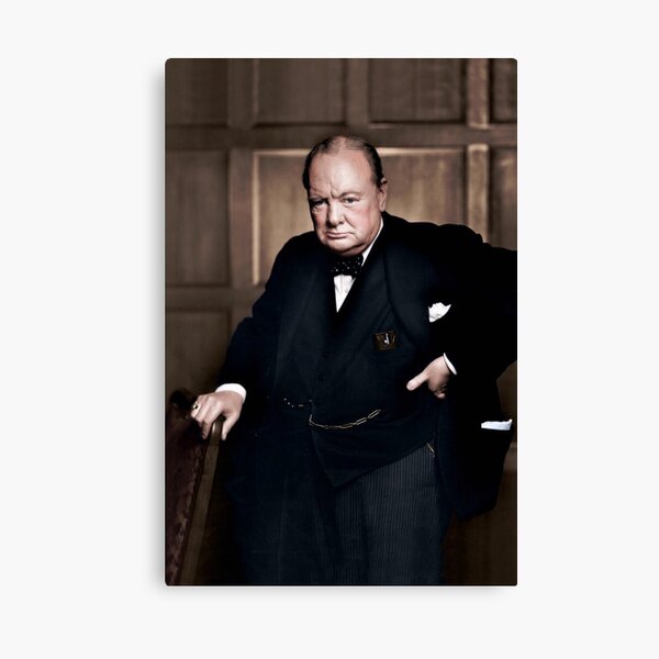 "Winston Churchill in colour #andythephotodr " Canvas Print for Sale by ...