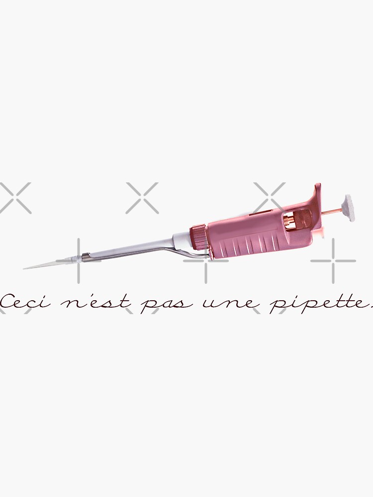 "This is Not a Pipette" Sticker for Sale by OhLouCo | Redbubble