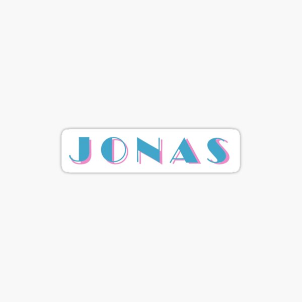 "JONAS" Sticker for Sale by art-by-amy | Redbubble