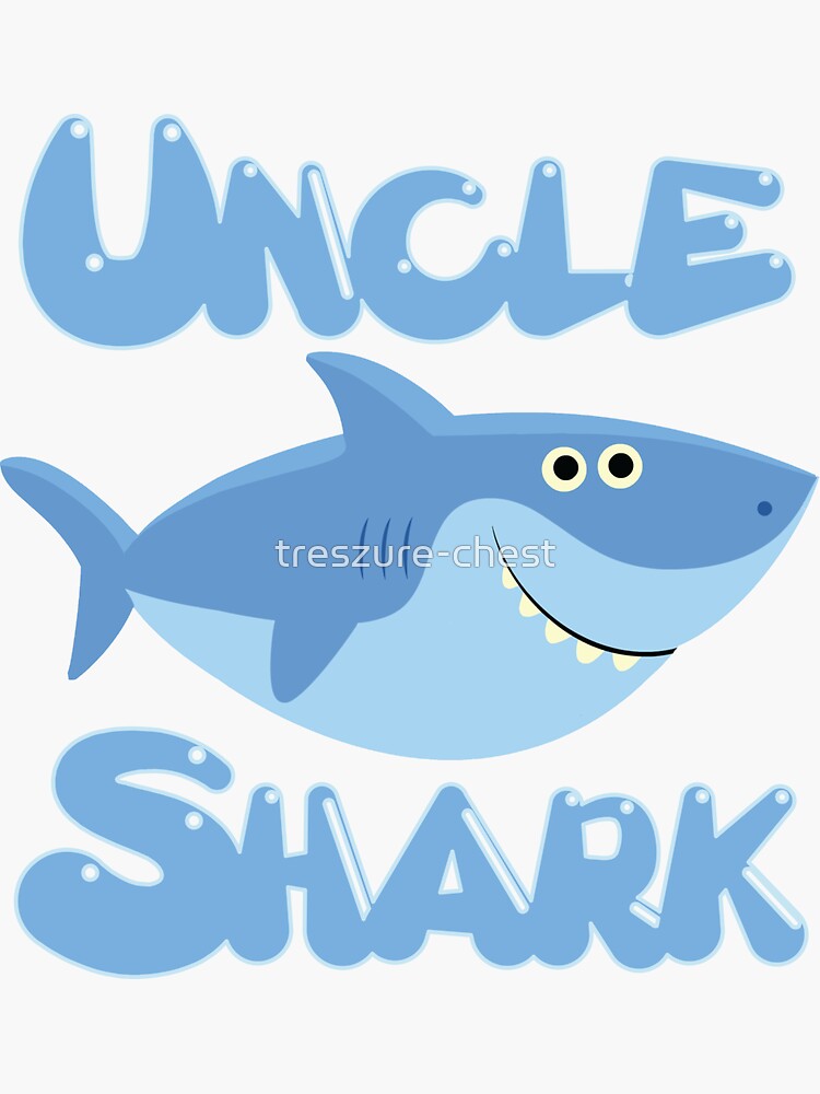 "Uncle Shark" Sticker by treszure-chest | Redbubble