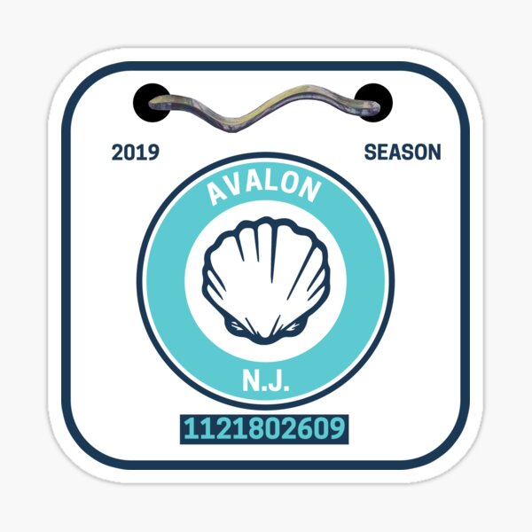 "Avalon New Jersey Beach Badge" Sticker by fearcity | Redbubble
