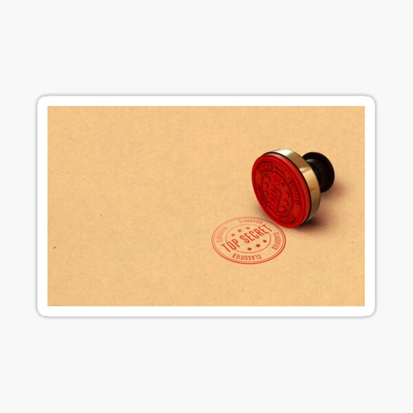 "Top Secret Classified Ink Stamp" Sticker for Sale by ultimatedigital ...