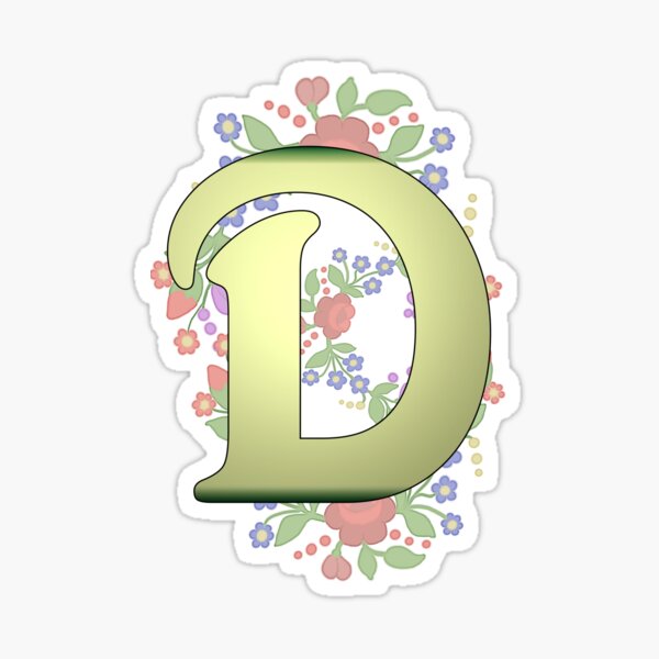 " Letter D" Sticker by Blumchen | Redbubble