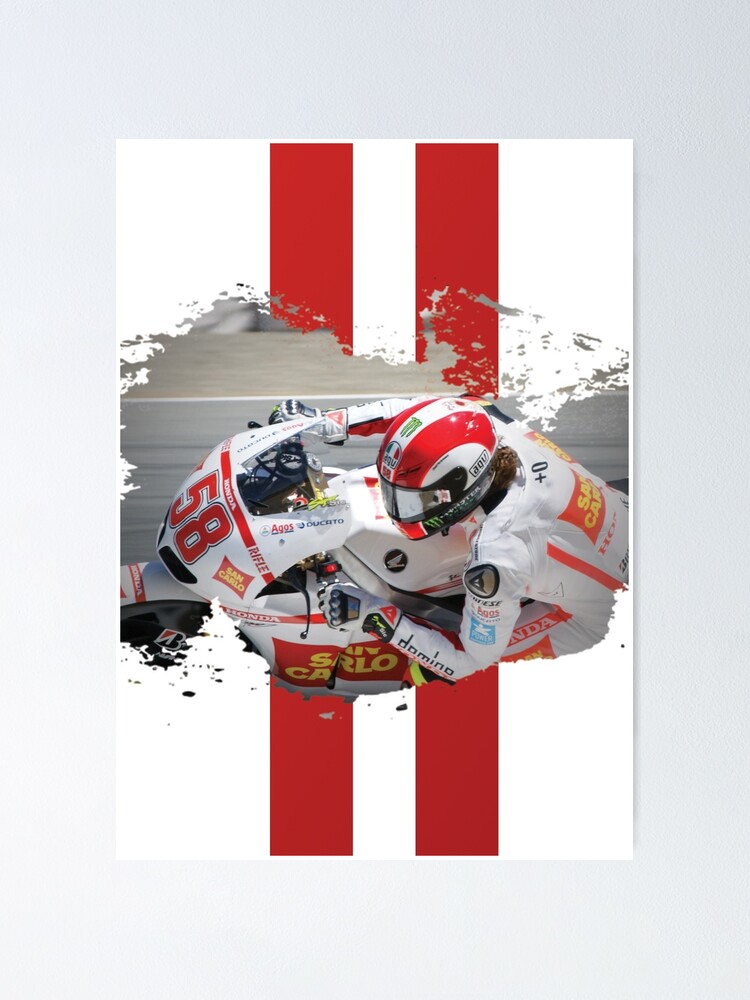 "Marco Simoncelli" Poster for Sale by wrasslenride | Redbubble