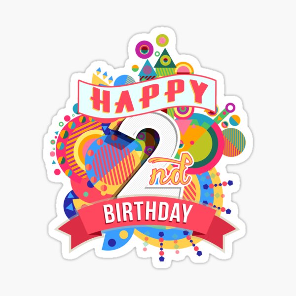 2nd Birthday Stickers | Redbubble
