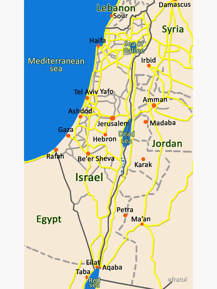 "Israel Map design" Sticker for Sale by efratul | Redbubble