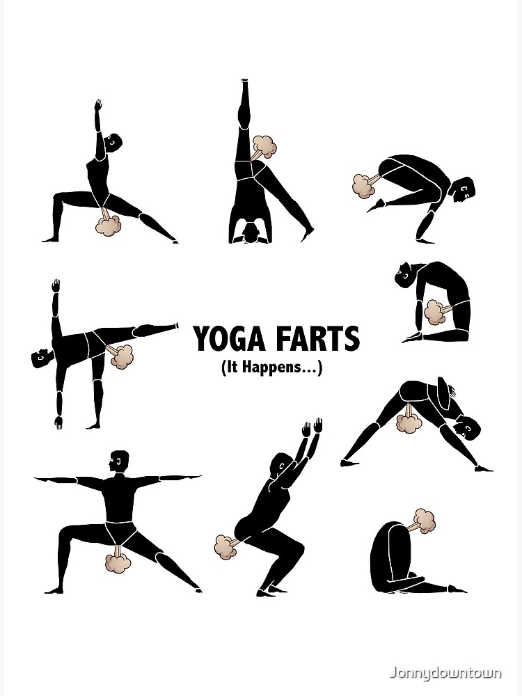 "Yoga Farts" Poster by Jonnydowntown | Redbubble