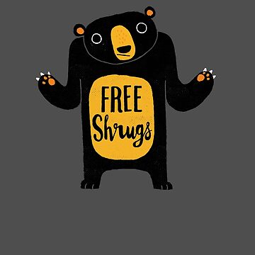 "Free Shrugs" Sticker for Sale by DinoMike | Redbubble