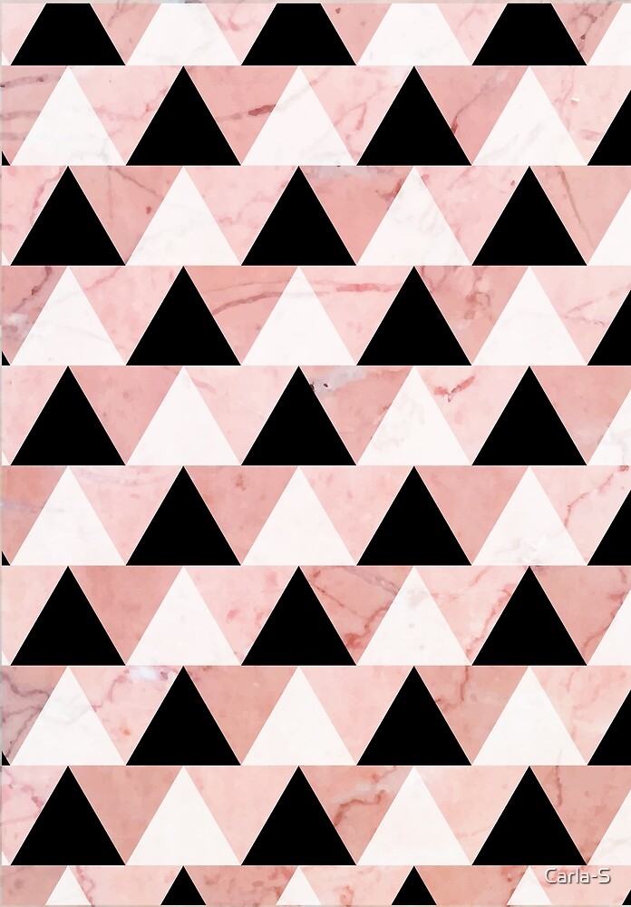 "geo pattern and pink marble" by Carla-S | Redbubble