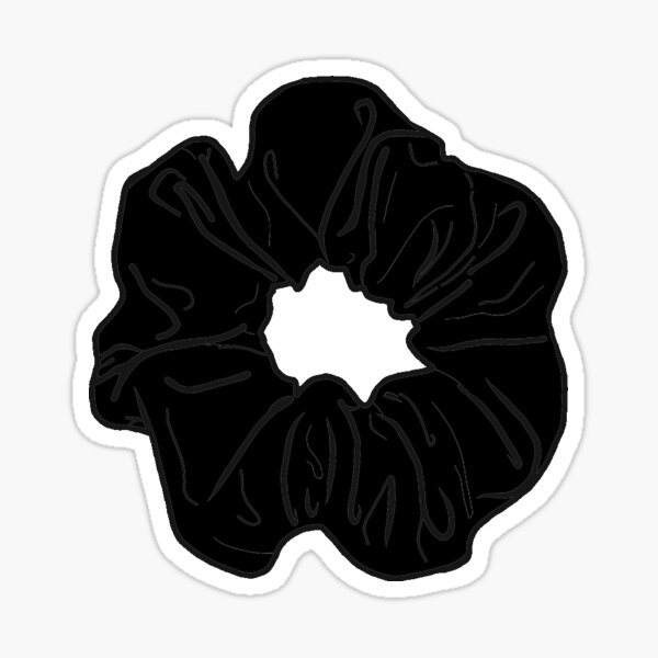 "Black scrunchie " Sticker for Sale by MAIRJ | Redbubble