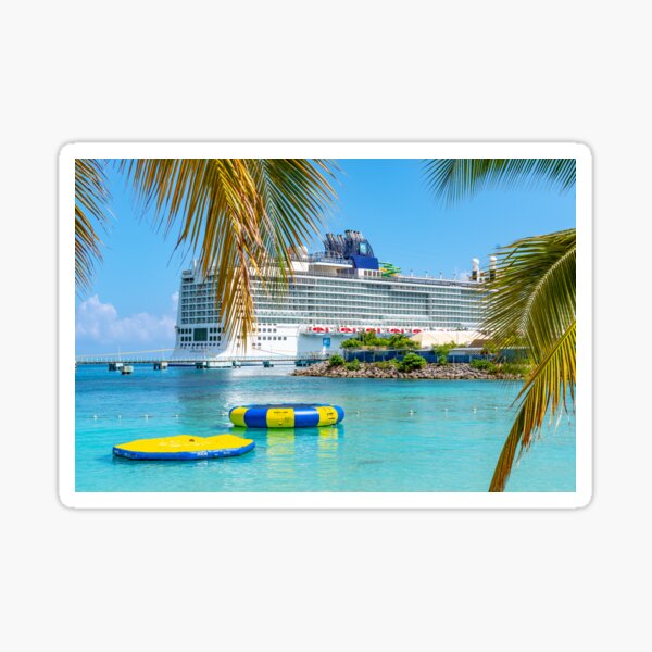 "Norwegian (NCL) Epic Cruise Ship docked in Jamaica" Sticker for Sale ...