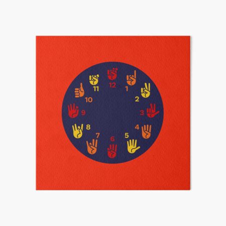 "American Sign Language Clock" Art Board Print by yelly123 | Redbubble
