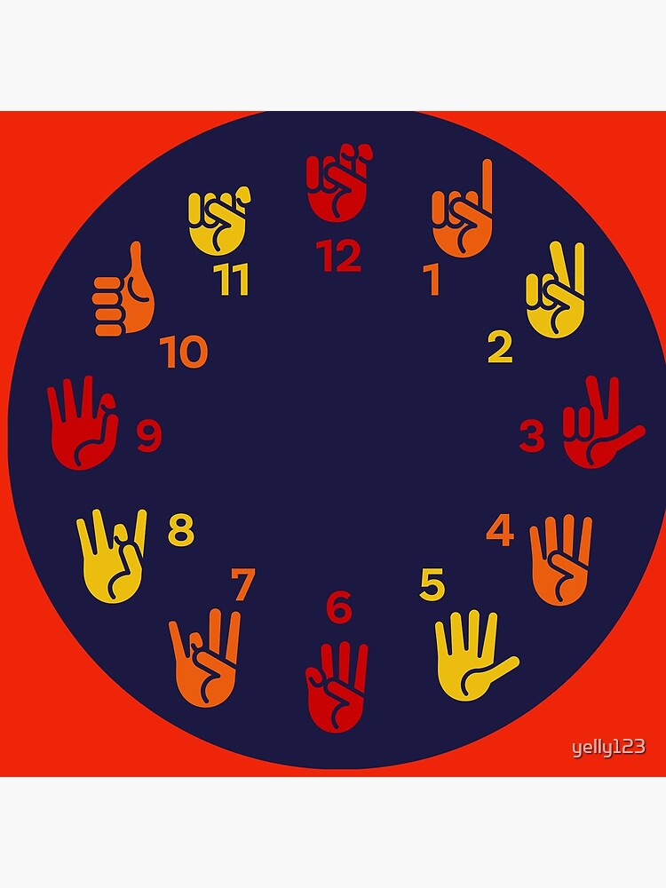 "American Sign Language Clock" Poster for Sale by yelly123 | Redbubble