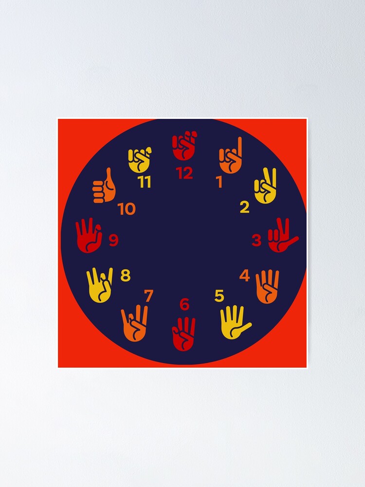 "American Sign Language Clock" Poster for Sale by yelly123 | Redbubble