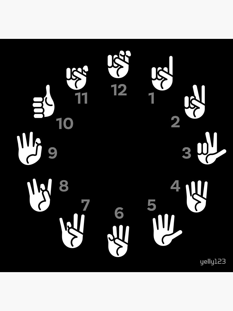 "Sign Language Clock" Poster for Sale by yelly123 | Redbubble