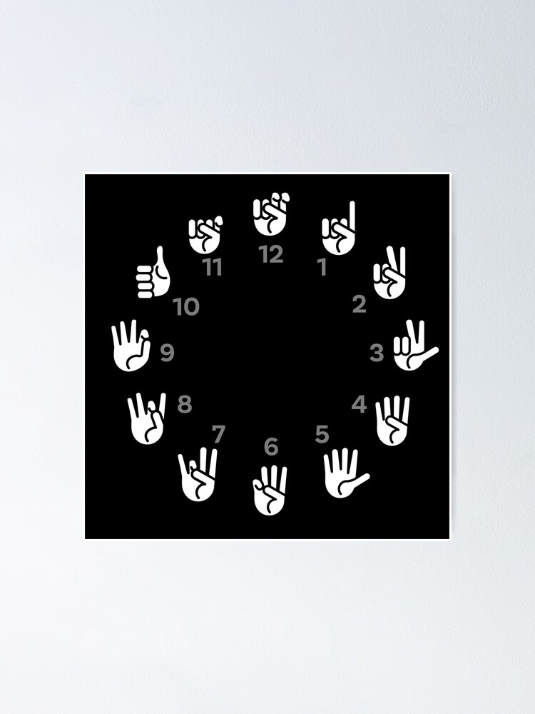 "Sign Language Clock" Poster for Sale by yelly123 | Redbubble