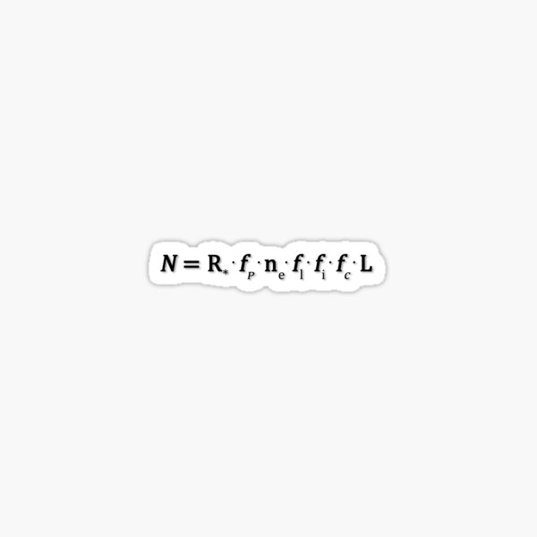 "The Drake Equation" Sticker for Sale by interplanetypod | Redbubble