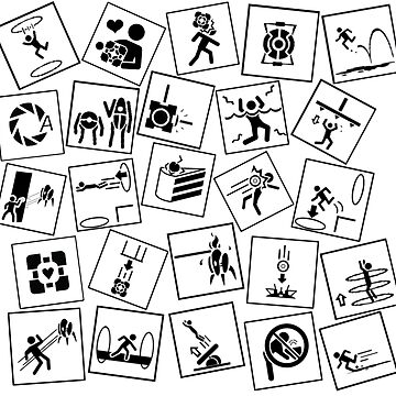 "Portal 2 symbols" Essential T-Shirt for Sale by lizzie081194 | Redbubble