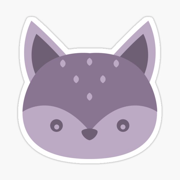 "Cute Fox Face" Sticker for Sale by LittleMissy1983 | Redbubble