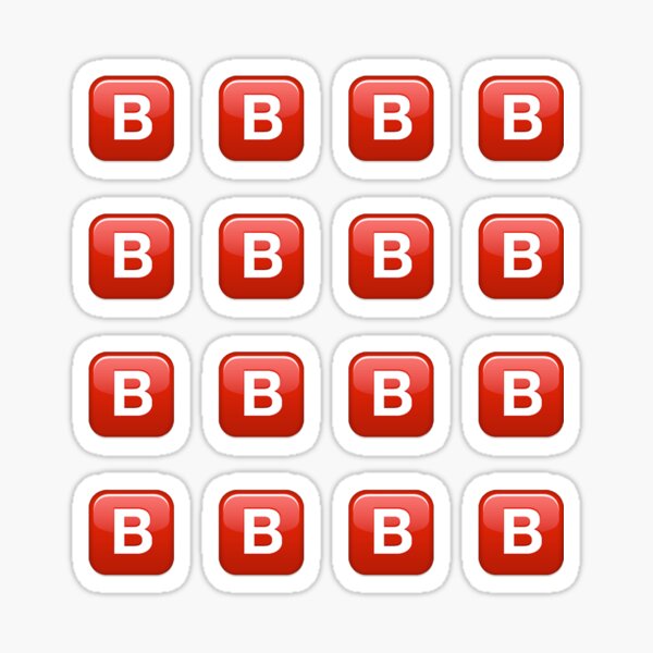 "Letter B emoji 16 pack" Sticker by LevonSan | Redbubble