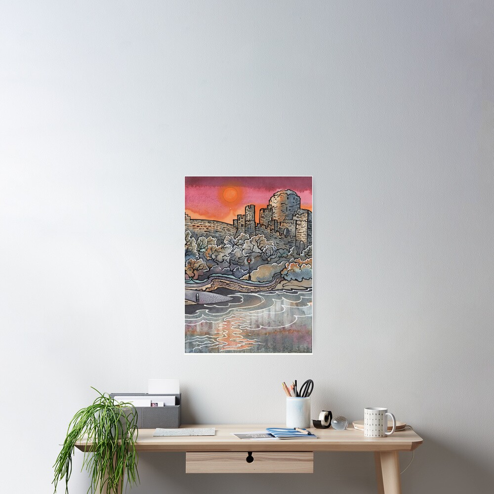 "Summer Sunset, Pembroke Castle, Pembrokeshire" Poster by doriandavies ...