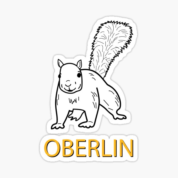 "Cute Oberlin White Squirrel" Sticker for Sale by judgeart | Redbubble