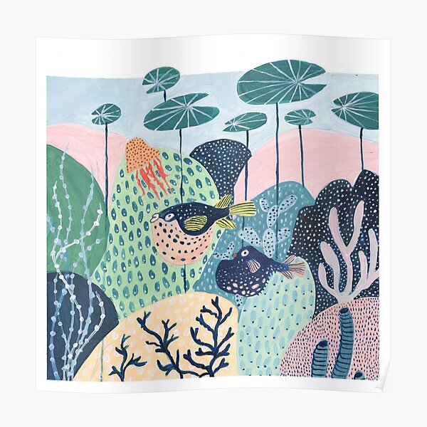 "Sea Life Puffer fish" Poster by amberstextiles | Redbubble