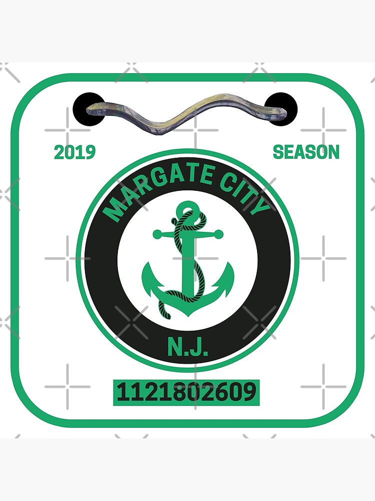 "Margate City New Jersey Beach Badge" Poster for Sale by fearcity ...