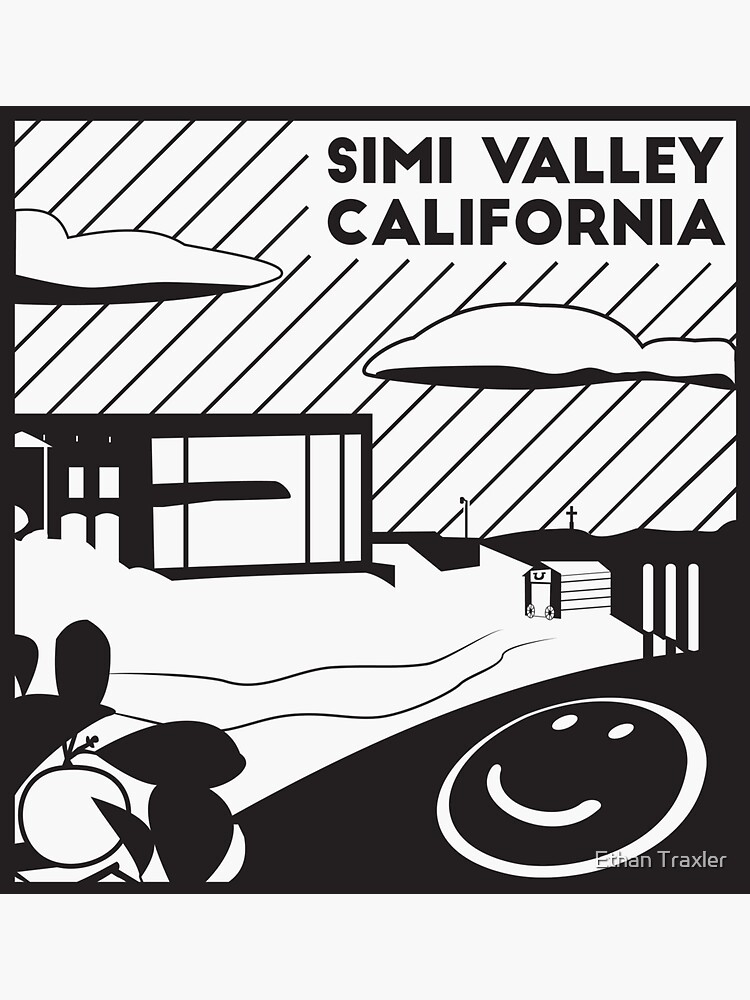 "Simi Valley " Sticker for Sale by DigilArtGuy | Redbubble