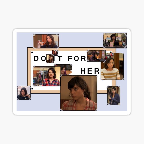 "april ludgate “do it for her”" Sticker for Sale by miseryfactories ...