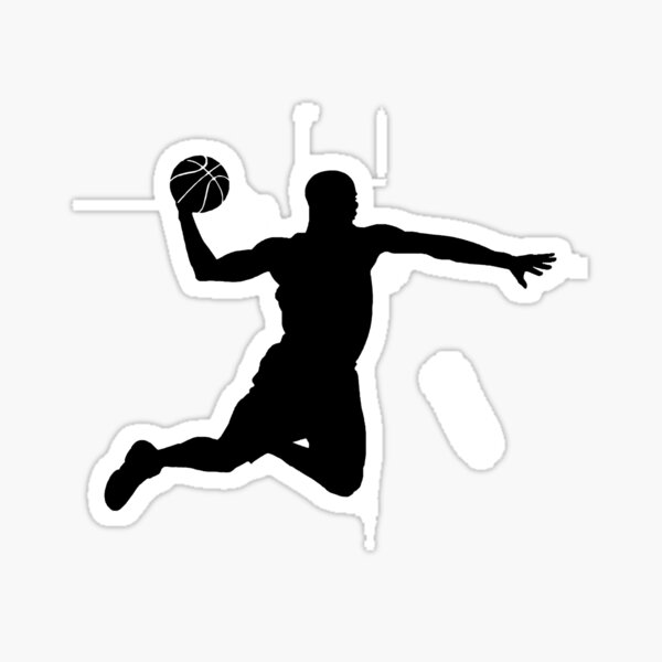 "Basketball Player Dunking" Sticker by BreadBoys | Redbubble