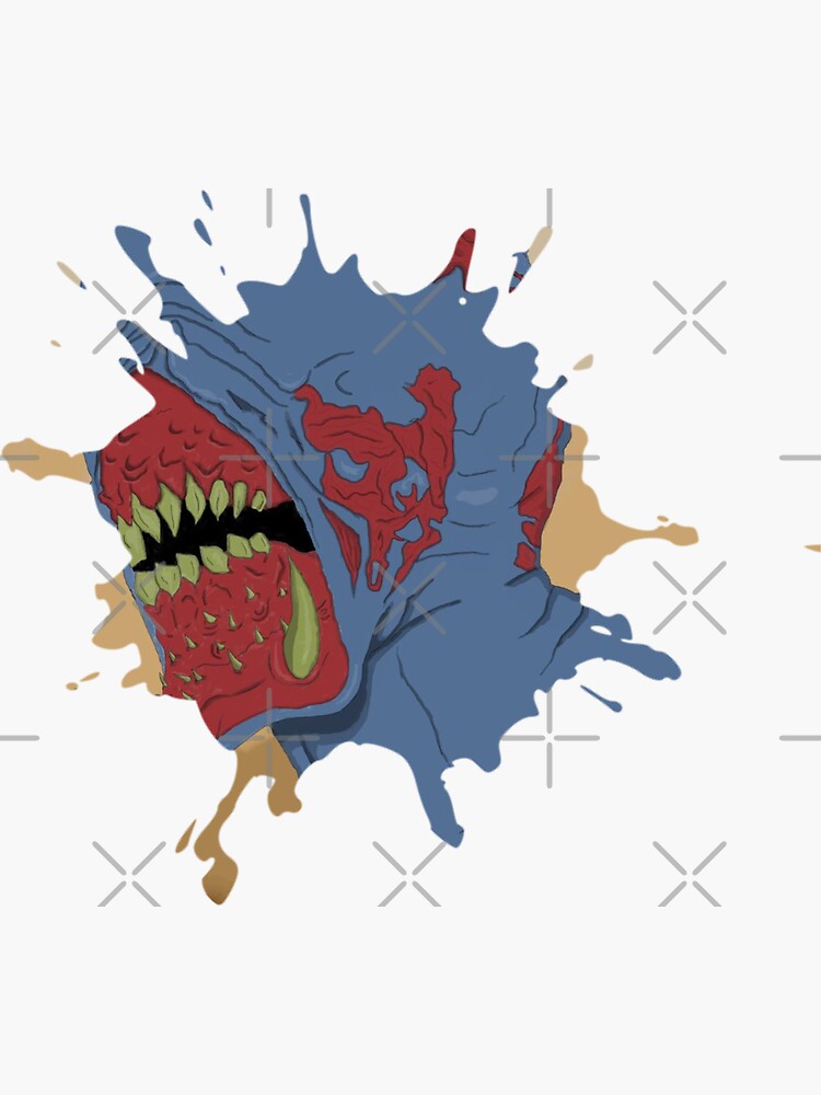 "Demon mouth blob" Sticker for Sale by PinUpsandPulp | Redbubble